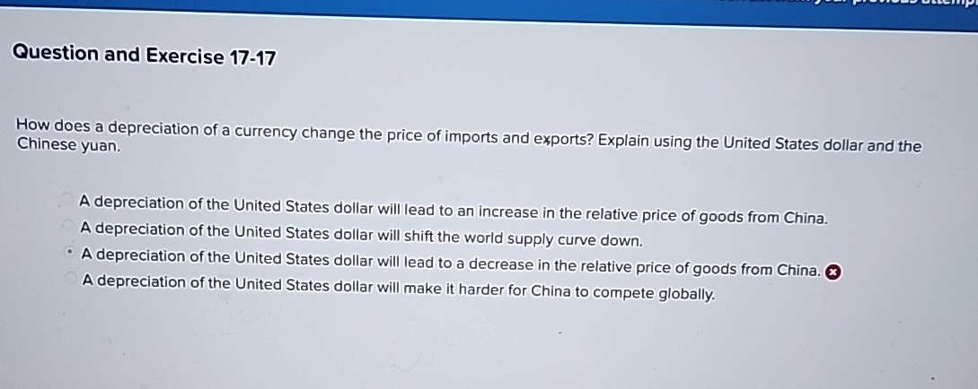 Solved Question and Exercise 17-17How does a depreciation of | Chegg.com