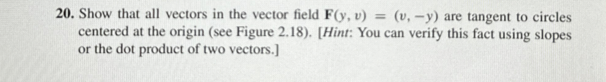 Solved Show that all vectors in the vector field | Chegg.com