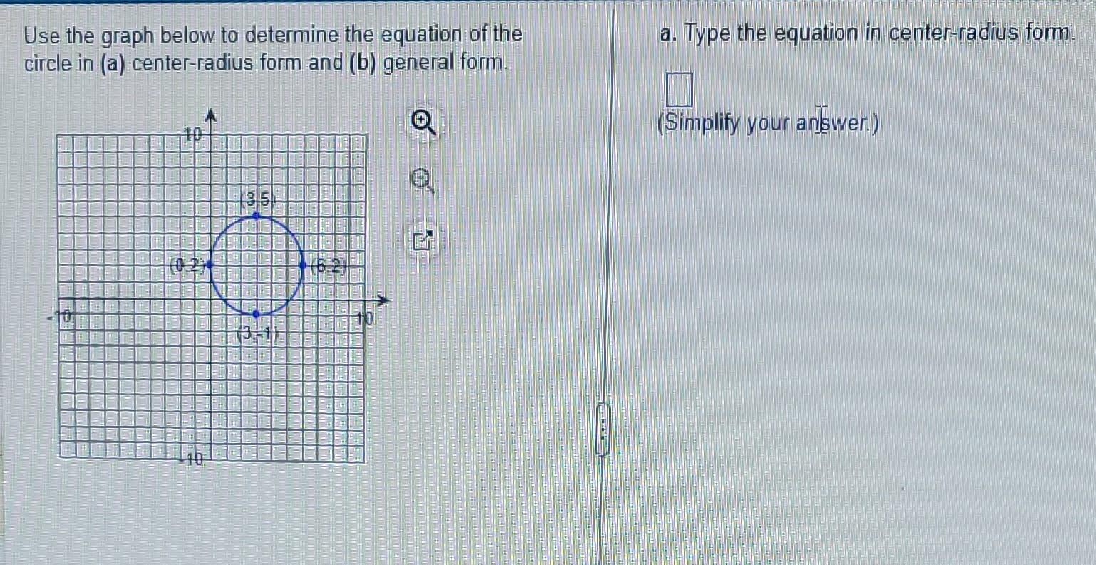 Solved Use the graph below to determine the equation of the | Chegg.com