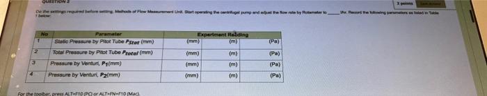 Solved Calculate dynamic pressure Paynam in Pancal) based on | Chegg.com