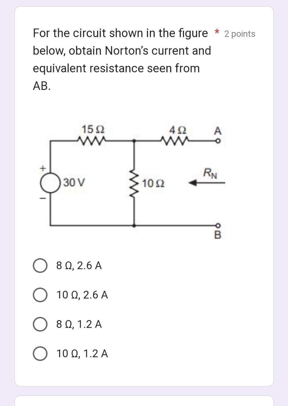Solved For the circuit shown in the figure ∗2 points below, | Chegg.com