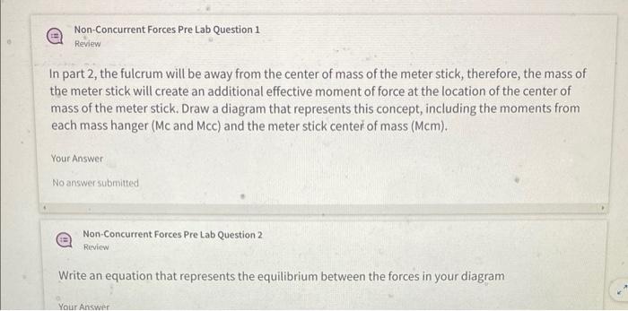 Part 2 - Using Torques to Calculate the Mass of the | Chegg.com