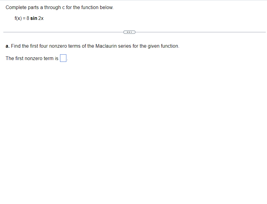 Solved Complete parts a through c ﻿for the function | Chegg.com