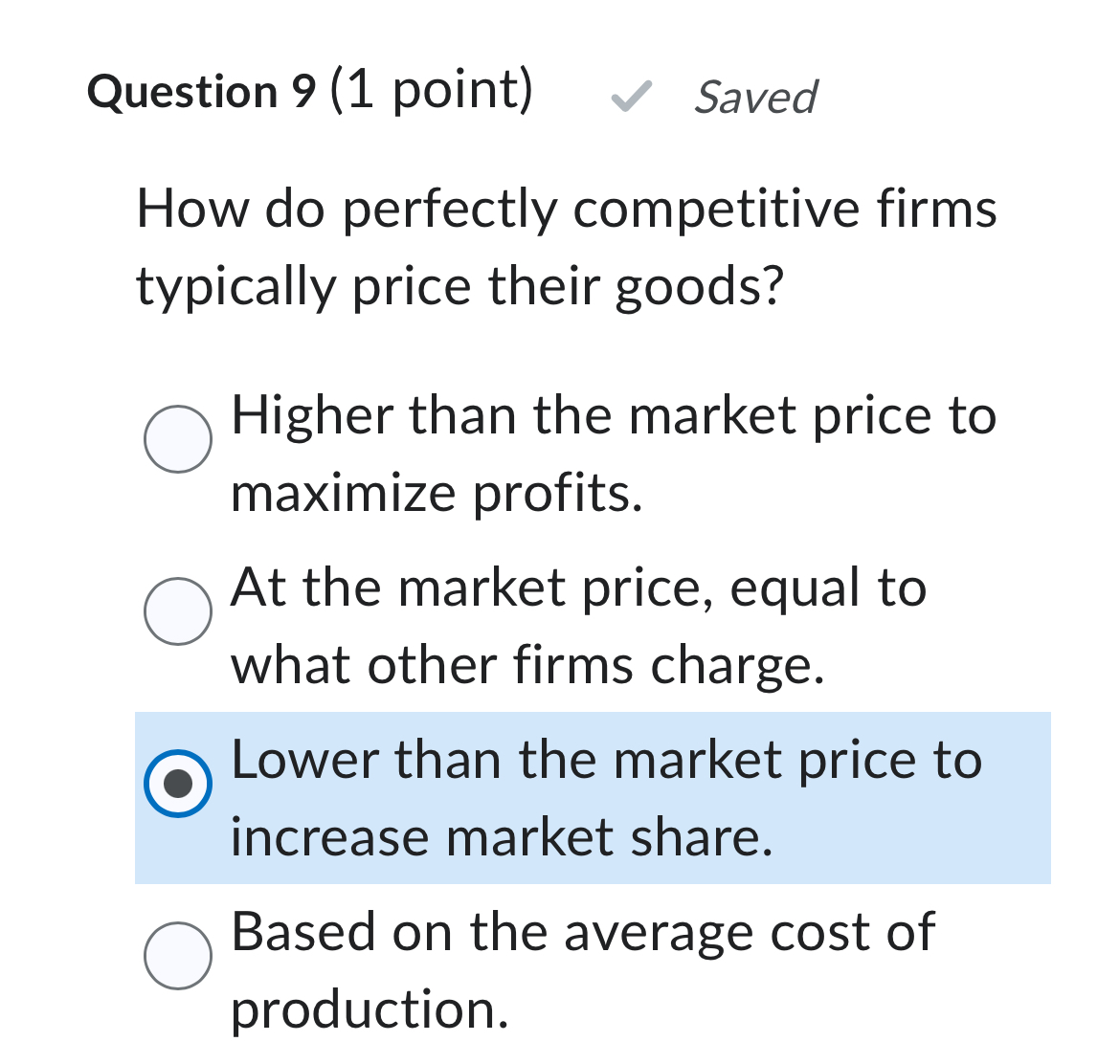 Solved Question 9 (1 ﻿point) ﻿SavedHow do perfectly | Chegg.com