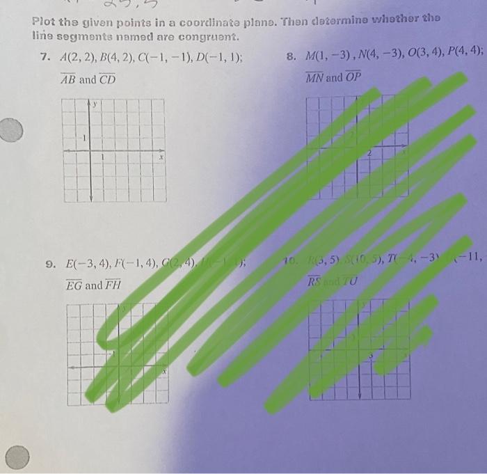 Solved Plot the given points in a coorclinate plane. Then | Chegg.com