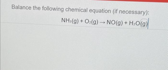 Solved Balance the following chemical equation (if | Chegg.com