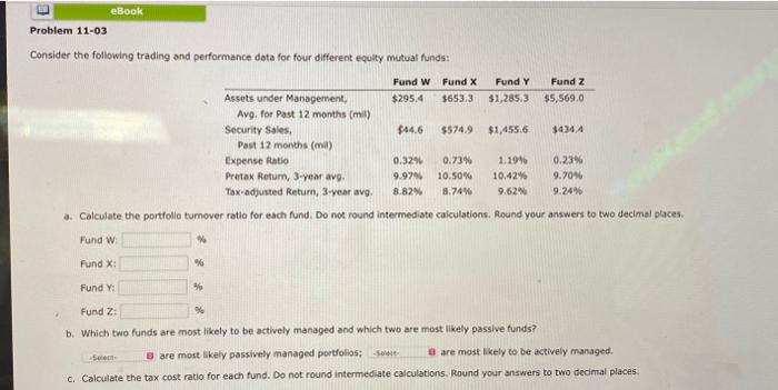 Solved Consider the following trading and performance data | Chegg.com