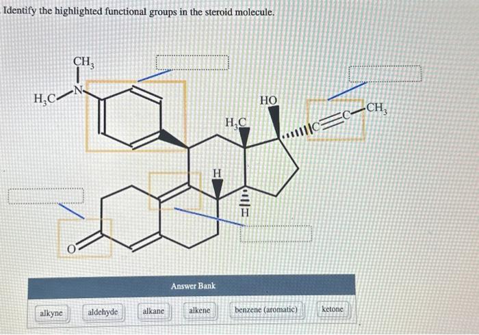 Solved Identify the highlighted functional groups in the | Chegg.com