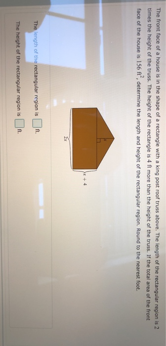 Solved The front face of a house is in the shape of a | Chegg.com
