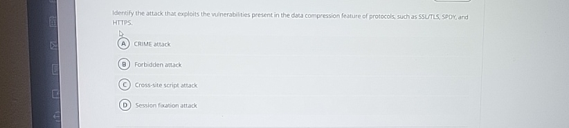Solved Identify the attack that exploits the vulnerabilities | Chegg.com