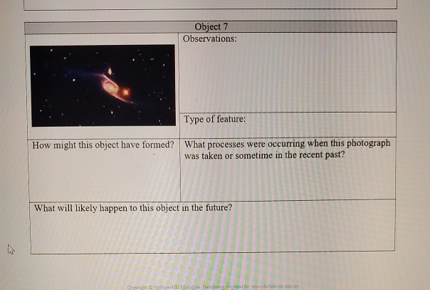 Solved Examine the photograph of each astronomical object in | Chegg.com