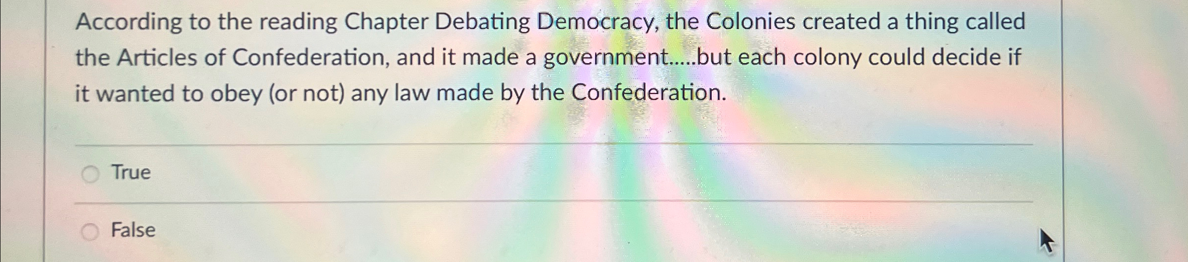 Solved According to the reading Chapter Debating Democracy, | Chegg.com