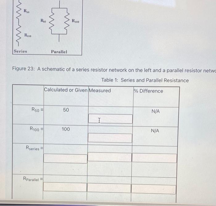 Solved Figure 23: A schematic of a series resistor network | Chegg.com
