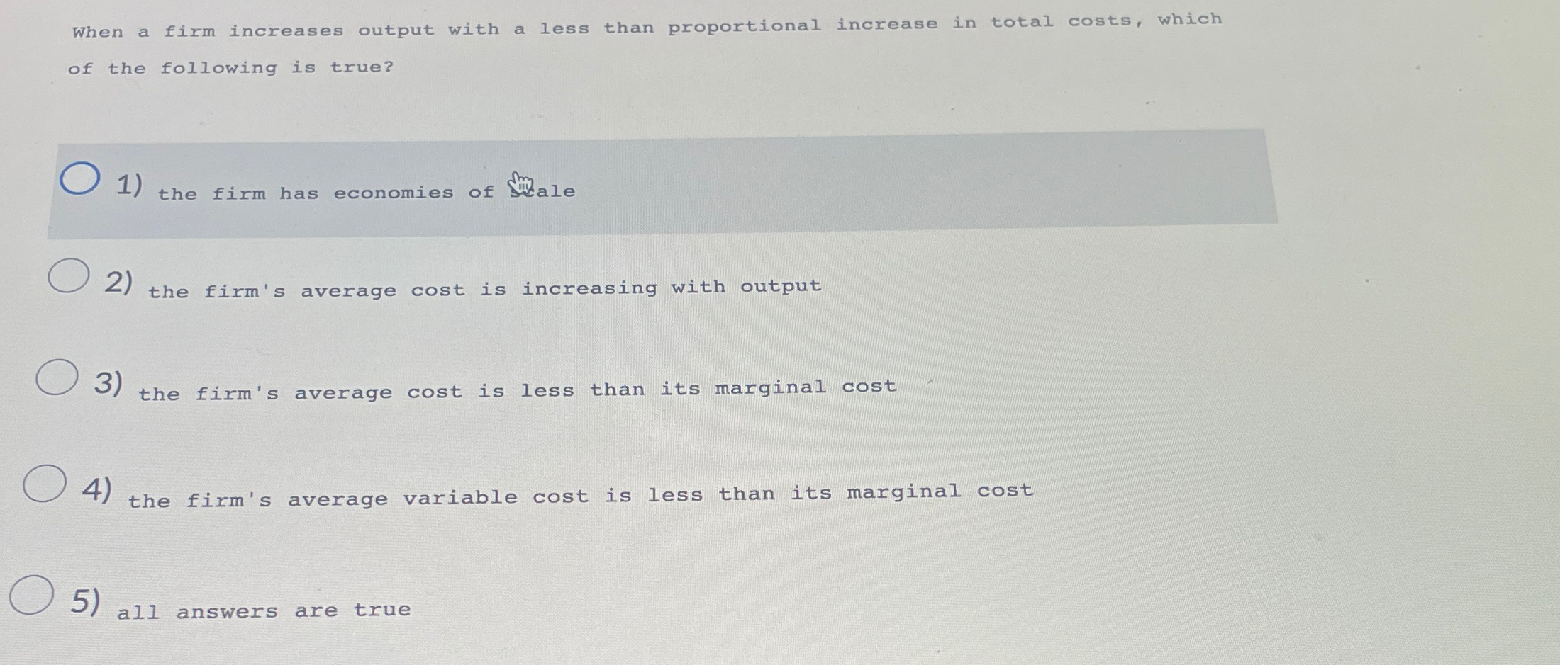 Solved When a firm increases output with a less than | Chegg.com