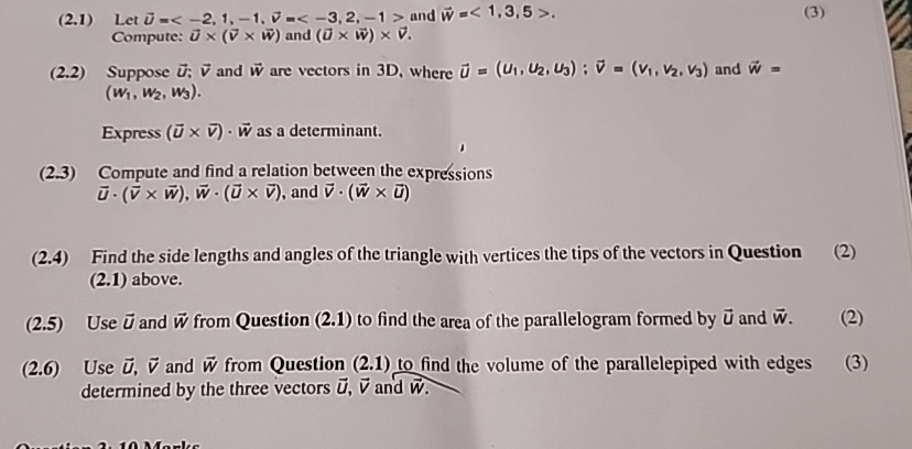 Solved (2.1) ﻿Let vec(v)=