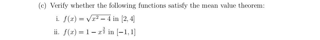 Solved (c) Verify whether the following functions satisfy | Chegg.com
