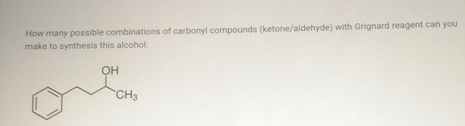 Solved How many possible combinations of carbonyl compounds | Chegg.com