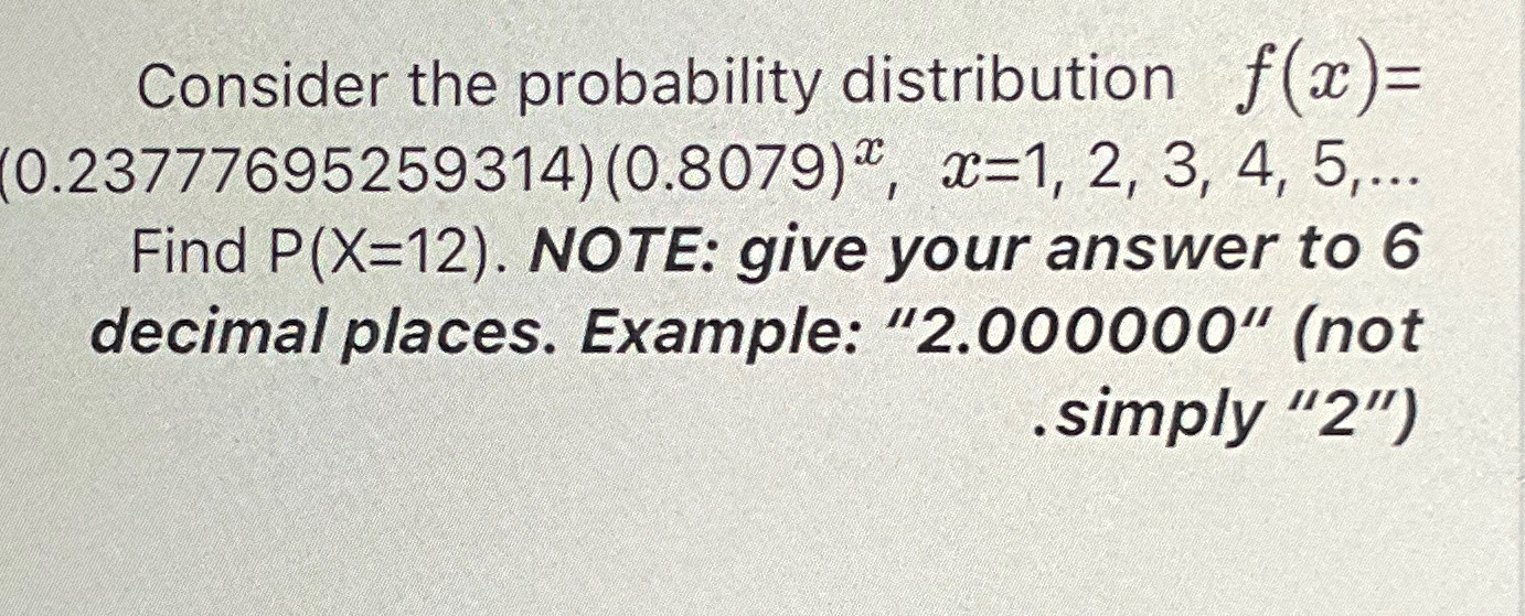 Solved Consider the probability distribution | Chegg.com