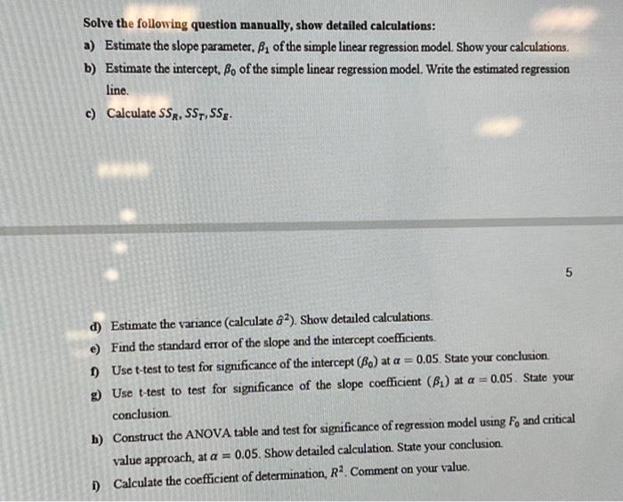 Solved Solve the following question manually, show detailed | Chegg.com