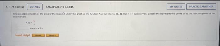 Solved subintervals. π(n)=x3 equare unitswitintervals. | Chegg.com