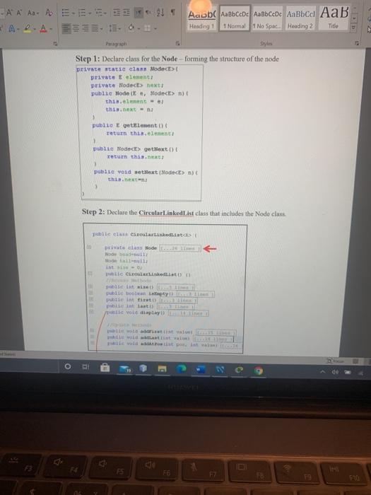 Solved Lab 4: Circular Linked-List Objective(s) 1- Create | Chegg.com