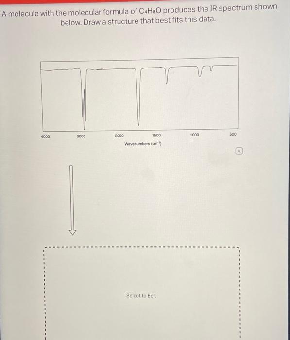 Solved A molecule with the molecular formula of C3H8O | Chegg.com