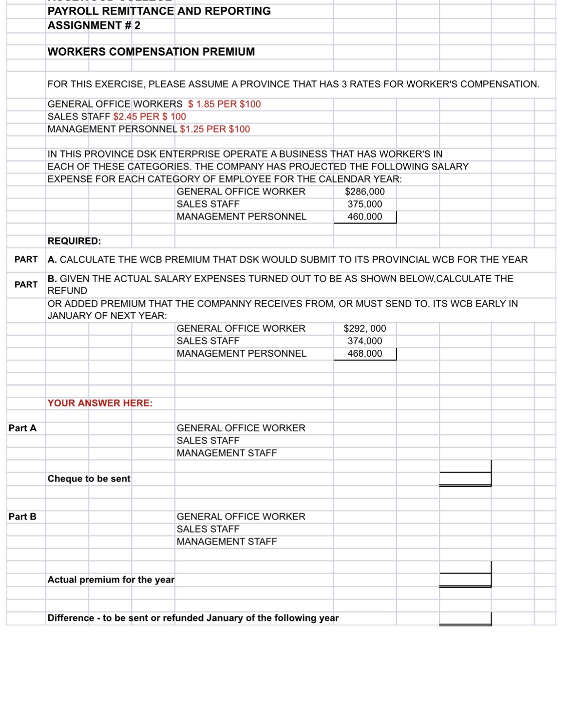 \table[[PAYROLL REMITTANCE AND | Chegg.com