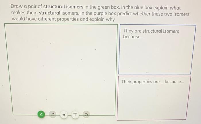 Solved Draw a pair of structural isomers in the green box. | Chegg.com