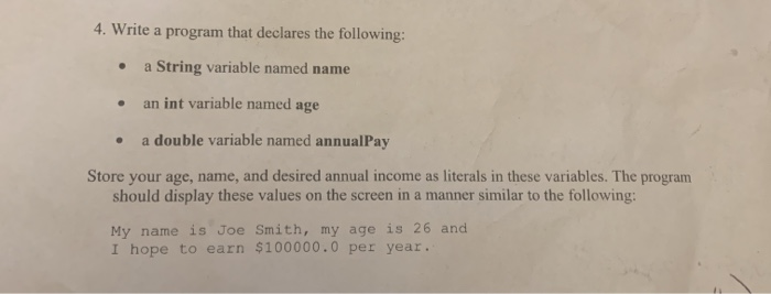 Solved 4. Write a program that declares the following: . a | Chegg.com