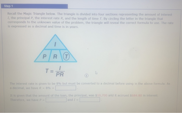 Solved Step 1 Recall the Magic Triangle below. The triangle | Chegg.com