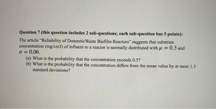 Solved Question 7 (this question includes 2 sub-questions; | Chegg.com