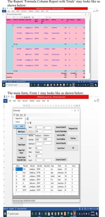 Solved The Report - Formula Column Report with Totals may | Chegg.com