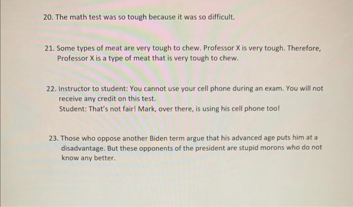 Solved Logical Fallacies The following are the types of | Chegg.com