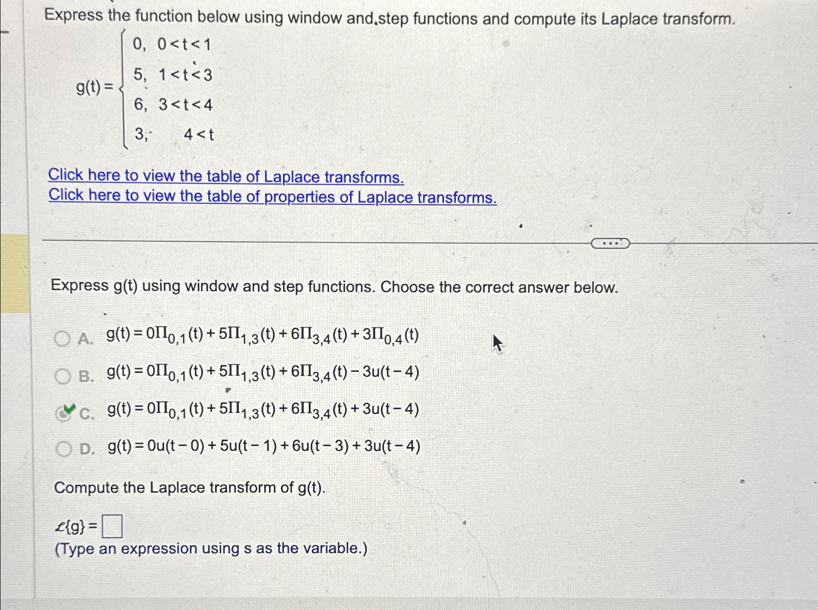 Solved Express the function below using window and.step | Chegg.com