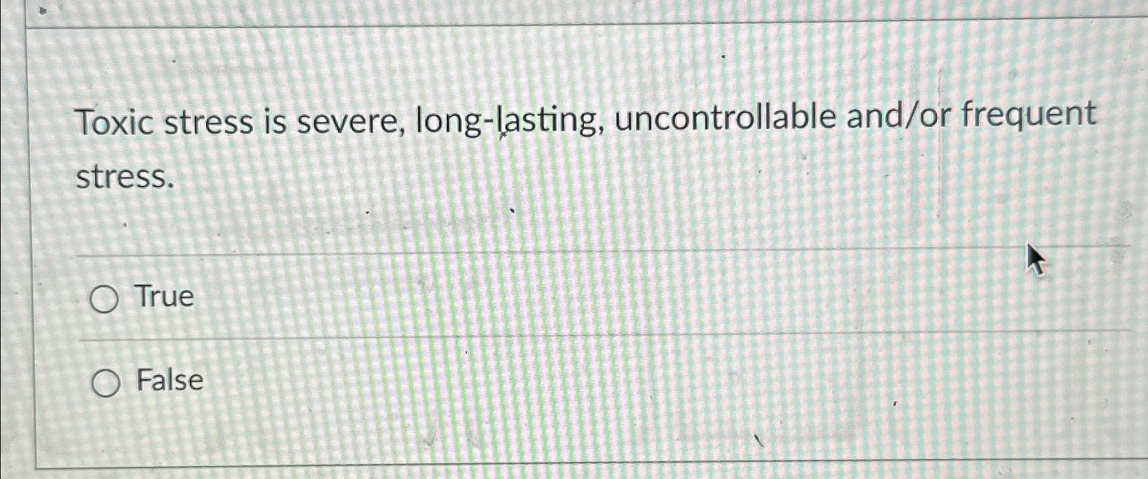 Solved Toxic stress is severe, long-lasting, uncontrollable | Chegg.com Solved Toxic stress is severe, long-lasting, uncontrollable | Chegg.com