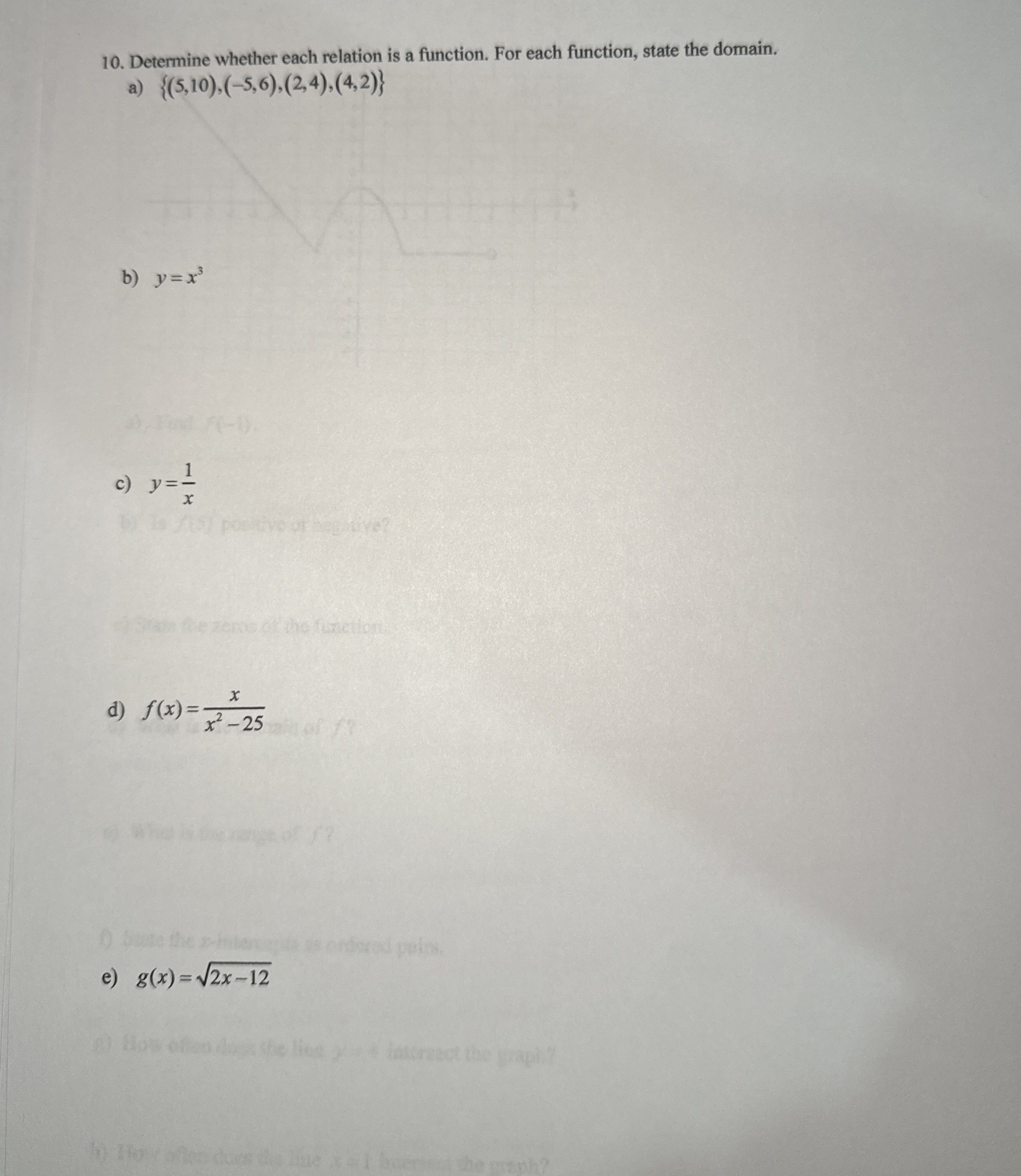 Solved Determine whether each relation is a function. For | Chegg.com
