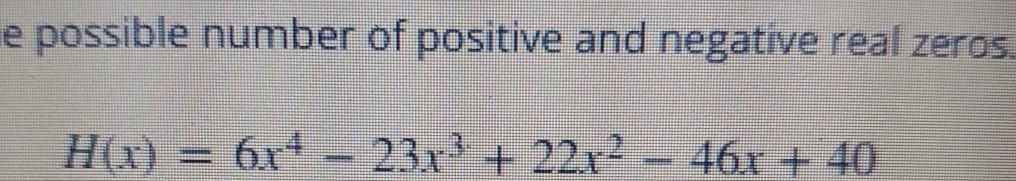Solved e possible number of positive and negative real | Chegg.com