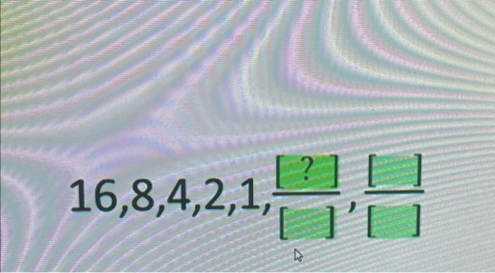 Solved 16,8,4,2,1,[][?], ] ] | Chegg.com