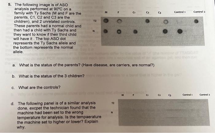 Solved 5. The following image is of ASO analysis performed | Chegg.com