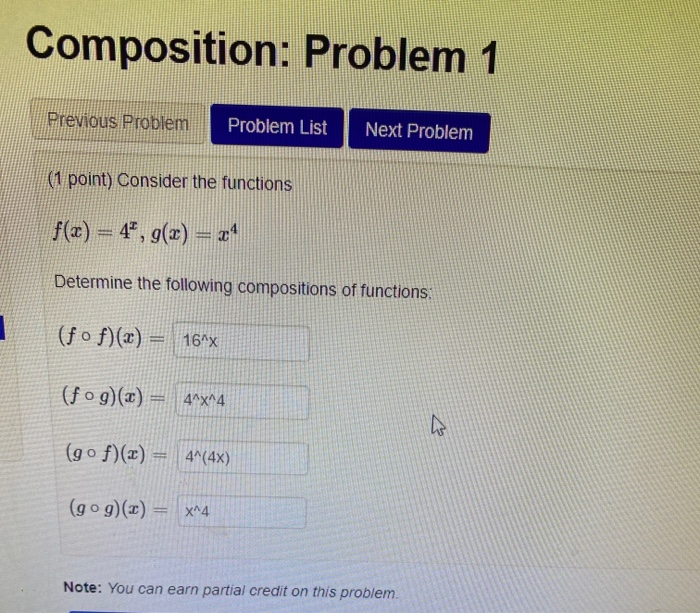 Solved Composition: Problem 1 Previous Problem Problem List | Chegg.com