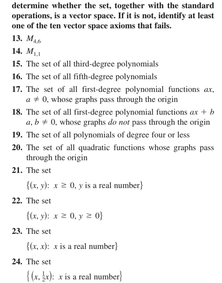 Solved Determine whether the set, together with the standard | Chegg.com