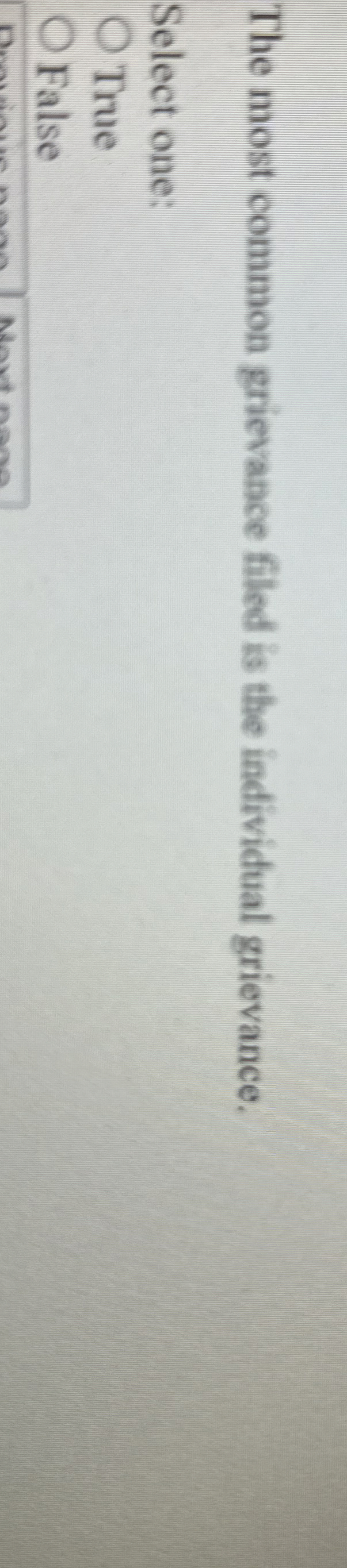 Solved The most common grievance filed is the individual | Chegg.com