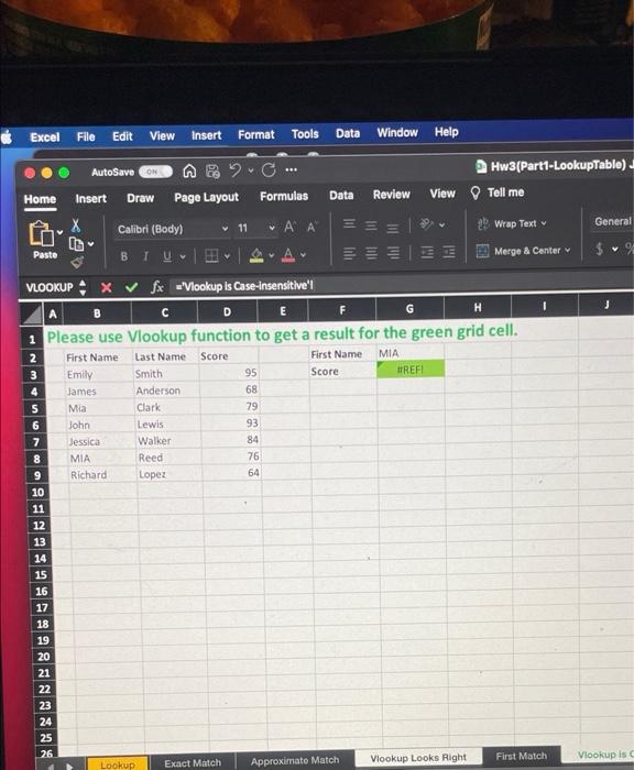 Solved Excel File Edit View Insert Format Tools Data Window | Chegg.com