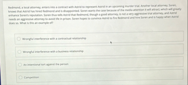 Solved Redmond, a local attorney, enters into a centract | Chegg.com