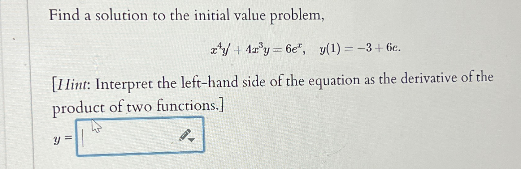 Solved Find a solution to the initial value | Chegg.com