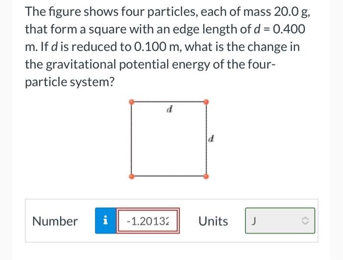 Solved The figure shows four particles, each of mass 20.0 g, | Chegg.com