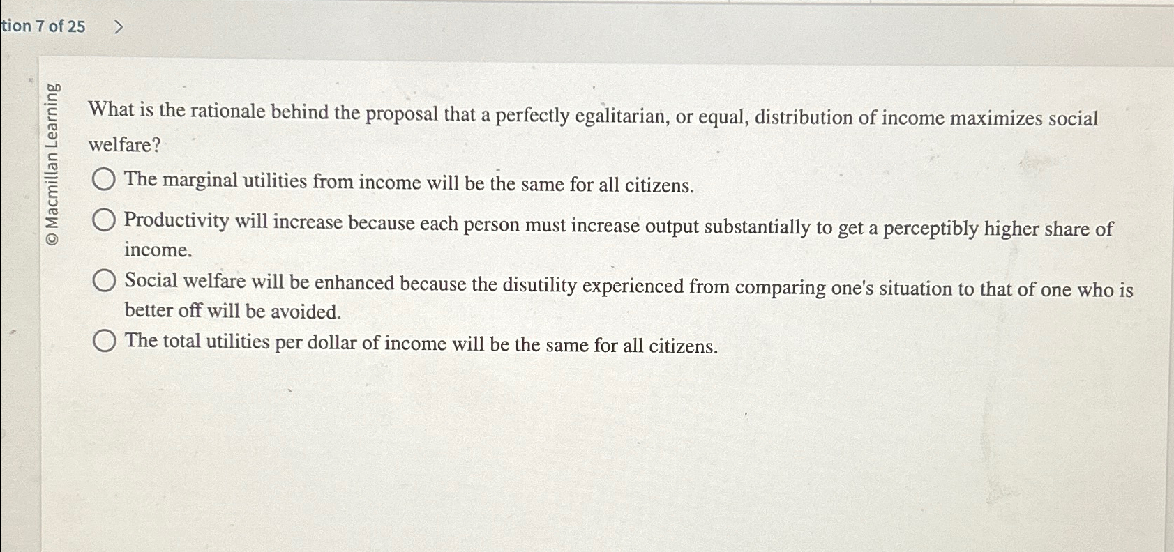 Solved tion 7 ﻿of 25What is the rationale behind the | Chegg.com