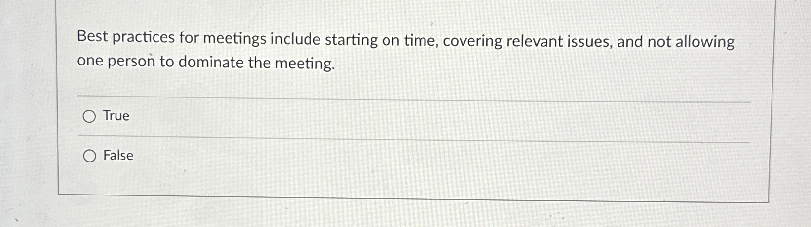 Solved Best practices for meetings include starting on time, | Chegg.com