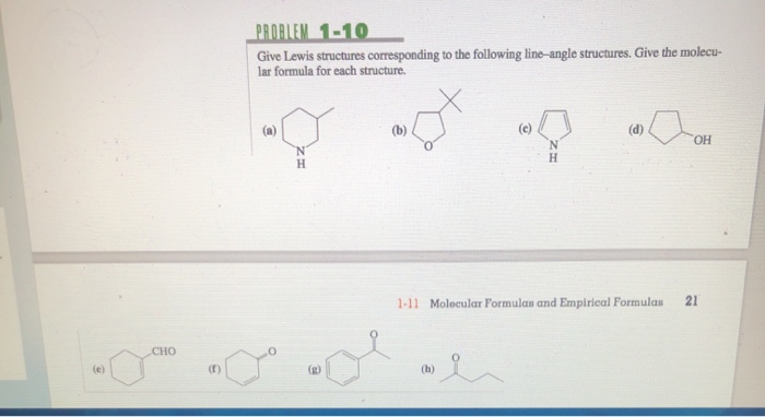 Solved PRORLEN 1-10 Give Lewis structures corresponding to | Chegg.com