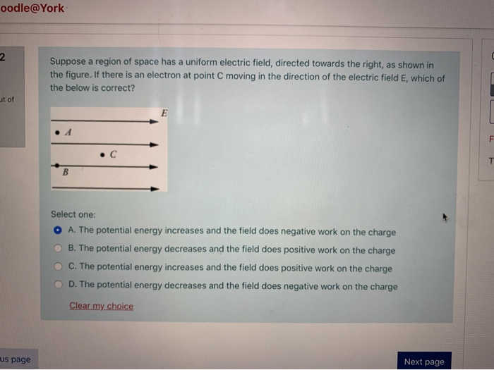 Solved oodle@York Suppose a region of space has a uniform | Chegg.com